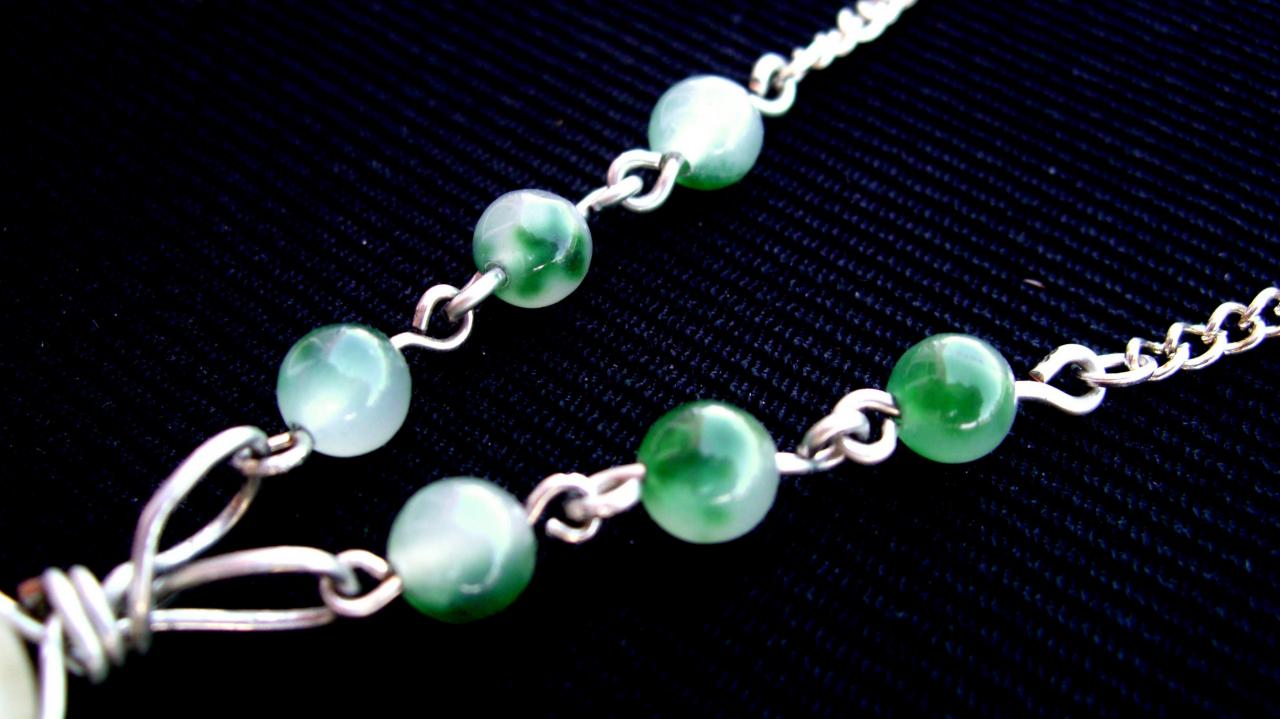 Wire Wrapped Yellow Agate Jade on Luulla